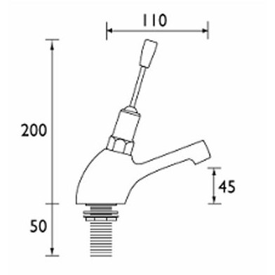 Timed Flow Toggle Lever Basin Tap Available From Stock