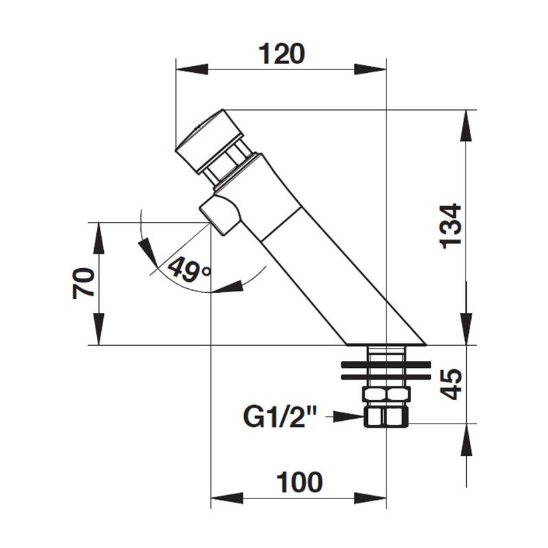 Press Button Time Flow Taps With Red Indeces