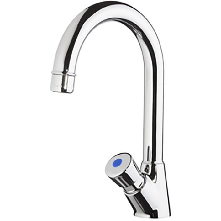 Press Button Time Flow Swan Neck Tap