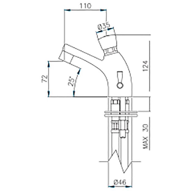 Time Flow Tap With Adjustable Temperature Control