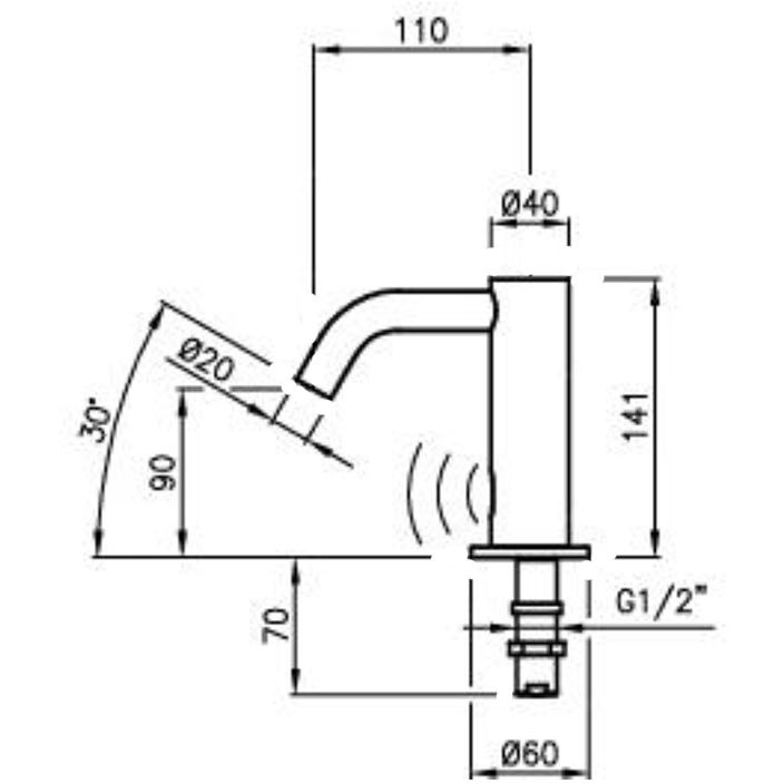 Battery Operated Infra Red Sensor Tap