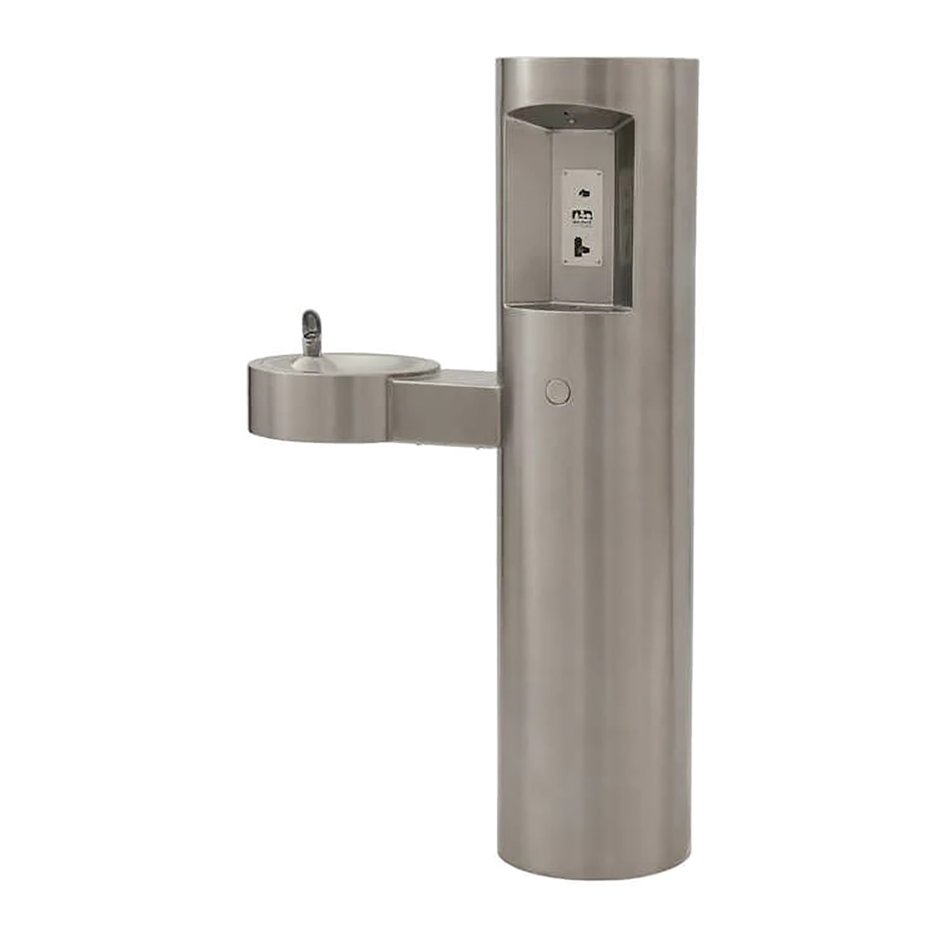 Dual Pedestal Fountain & Bottle Filler
