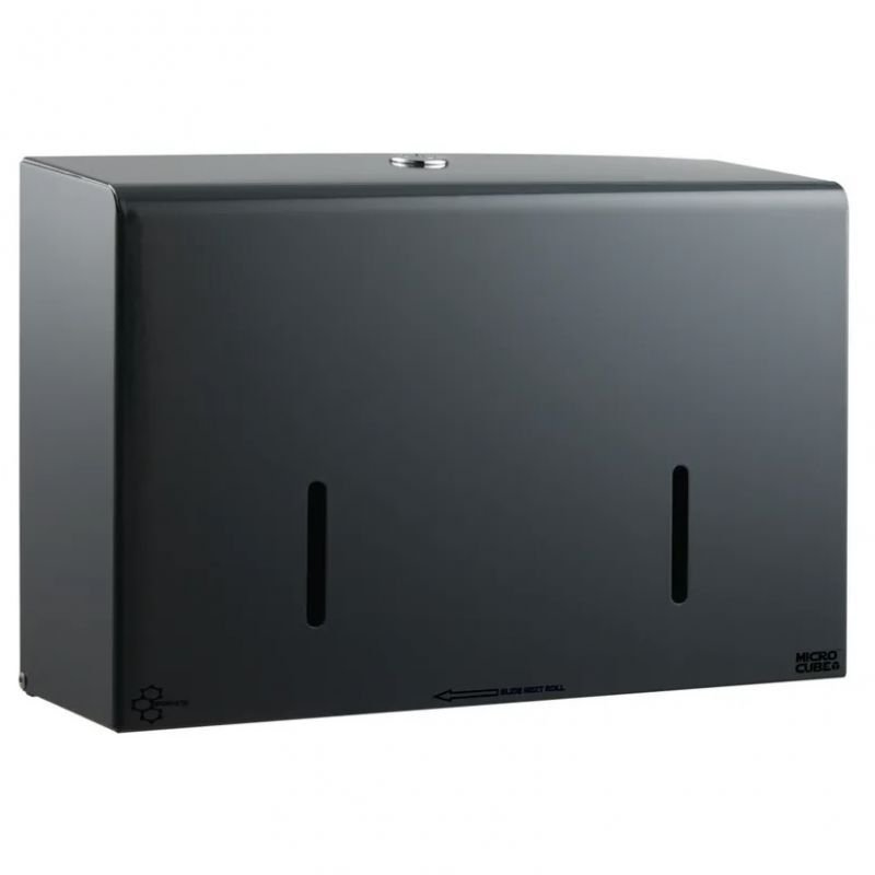 Graphite Grey Double Micro Toilet Roll Dispenser