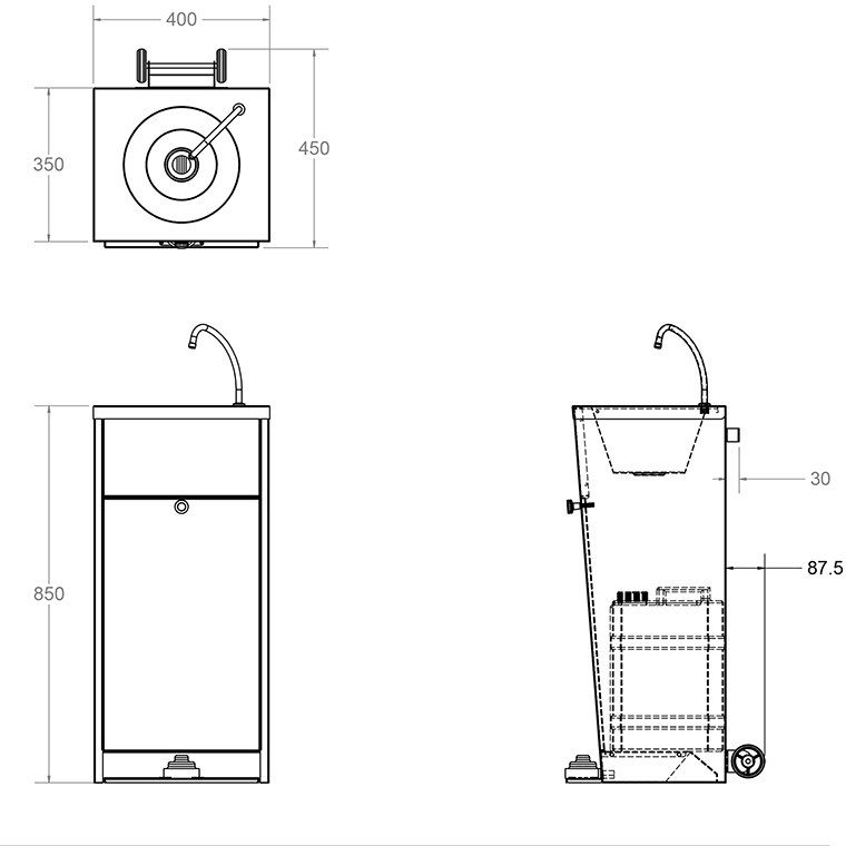 Pump Operated Self Contained Portable Wash Basin