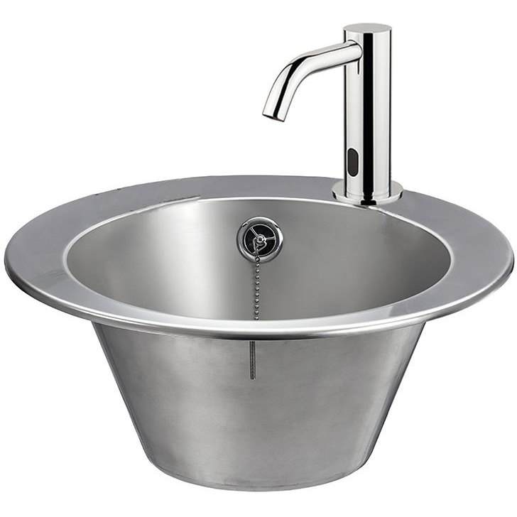Inset Stainless Steel Wash Basin With Sensor Tap In Stock