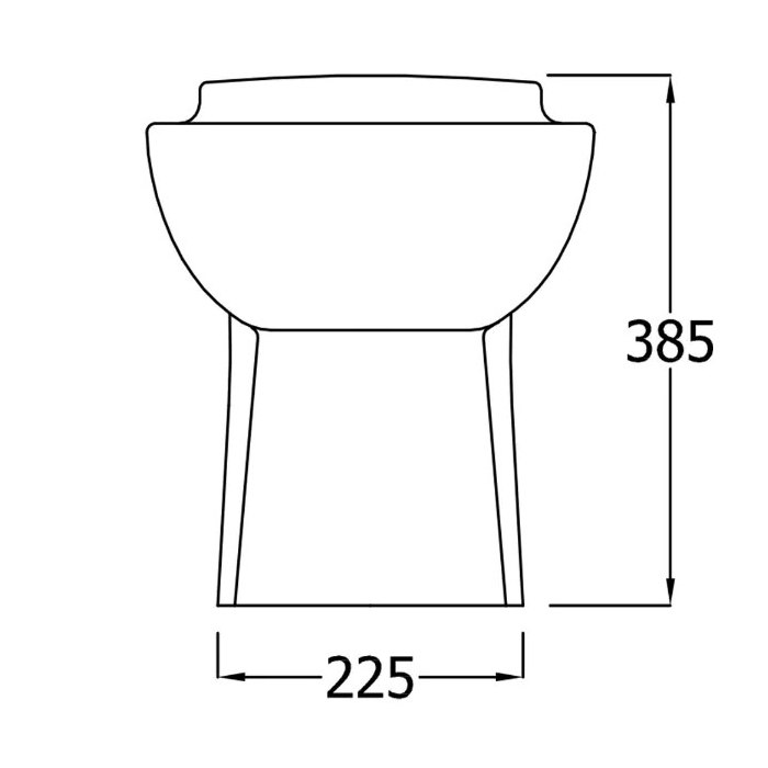 Back To Wall 350mm High Junior Height Toilet