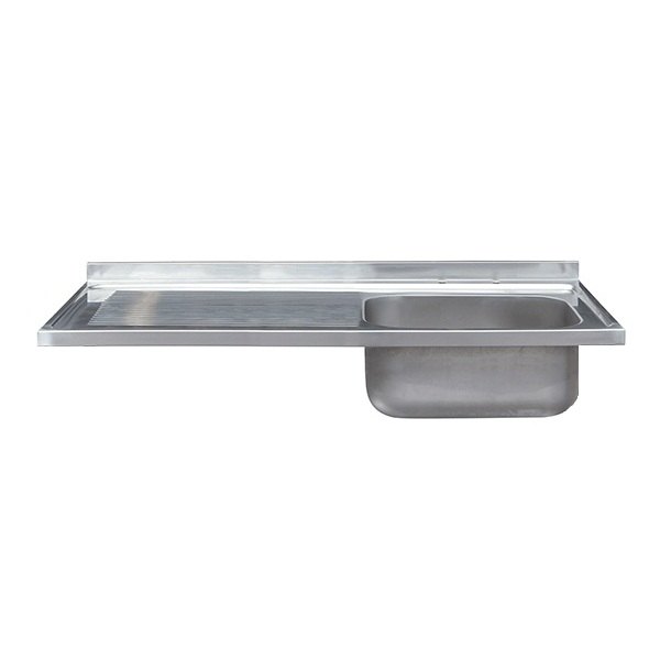 Sit On Single Bowl Single Drainer Catering Sink Tops