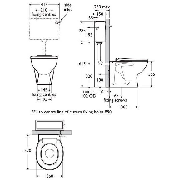 China WC Toilet Pans -For School & Colleges