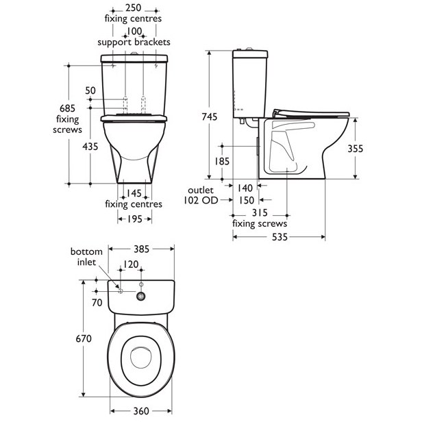 China WC Toilet Pans -For School & Colleges