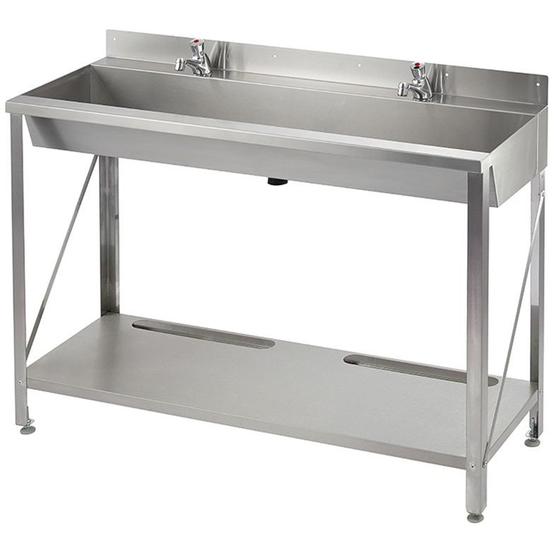Stainless Steel Wash Troughs With Freestanding Frame
