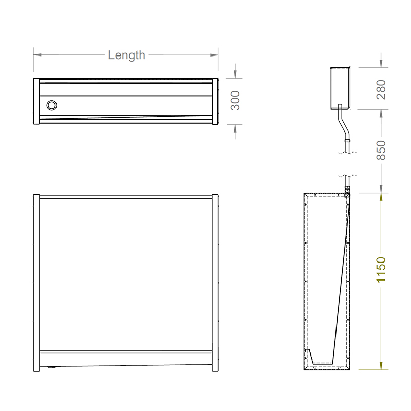Floor Recessed Slab Urinals For School Toilets